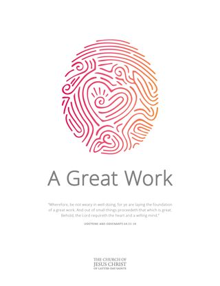 A Great Work: 2021 Youth Theme Poster