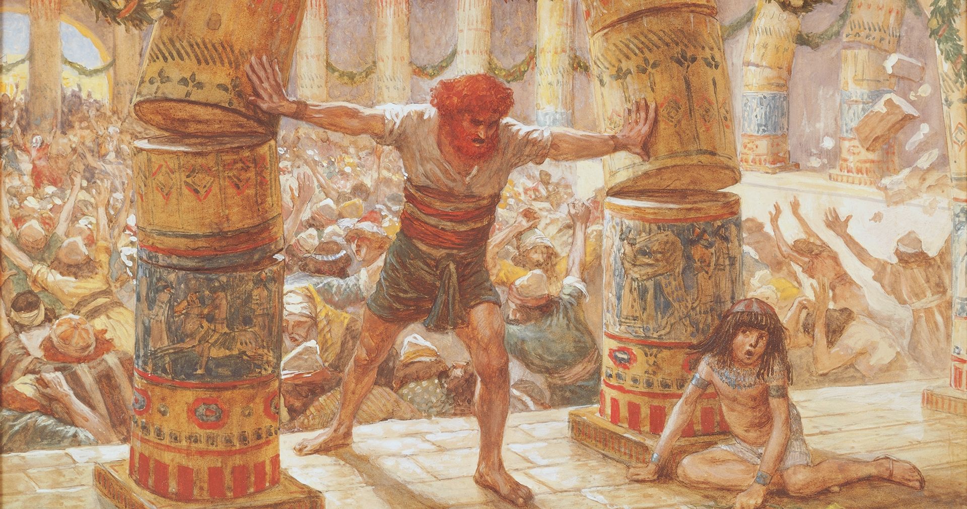 Samson Pulls Down the Pillars