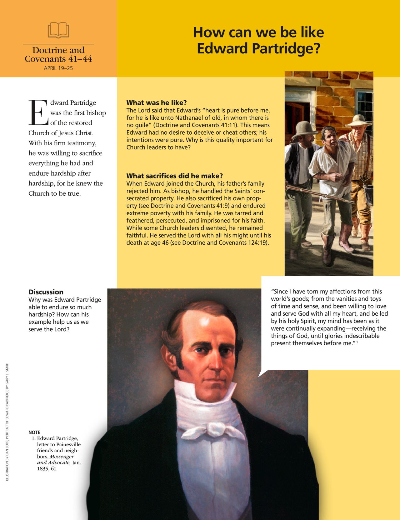 How can we be like Edward Partridge?