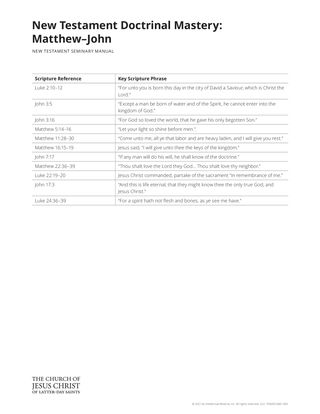 Doctrinal Mastery Review 11